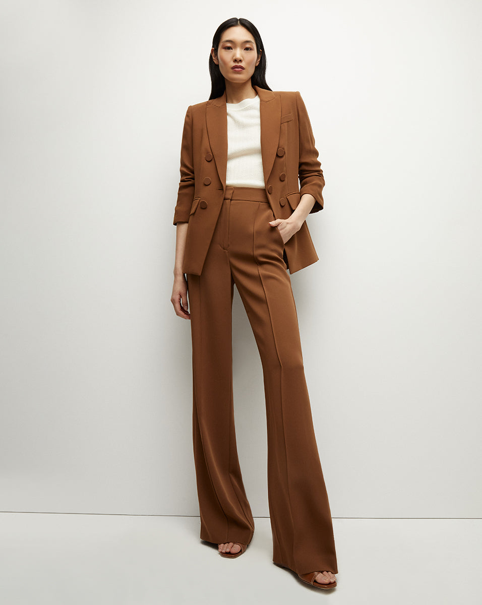 Edia Matte Crepe Pant in Deep Ochre – Veronica Beard Canada